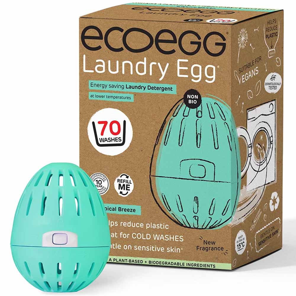 ECOEGG Laundry Egg Washing Detergent Tropical Breeze - Plastic Free Ec ...
